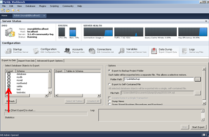 How to create a MySQL backup with MySQL Workbench - myASP.NET
