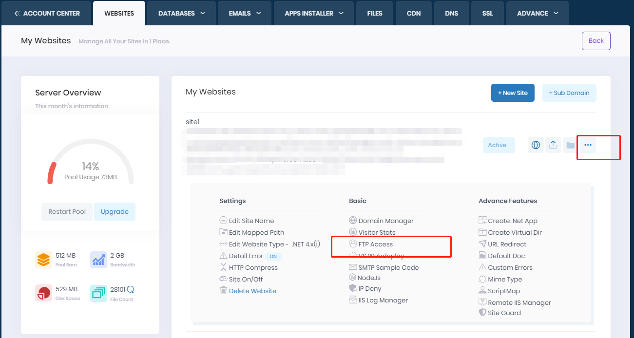 Where can I find my FTP login info? - myASP.NET
