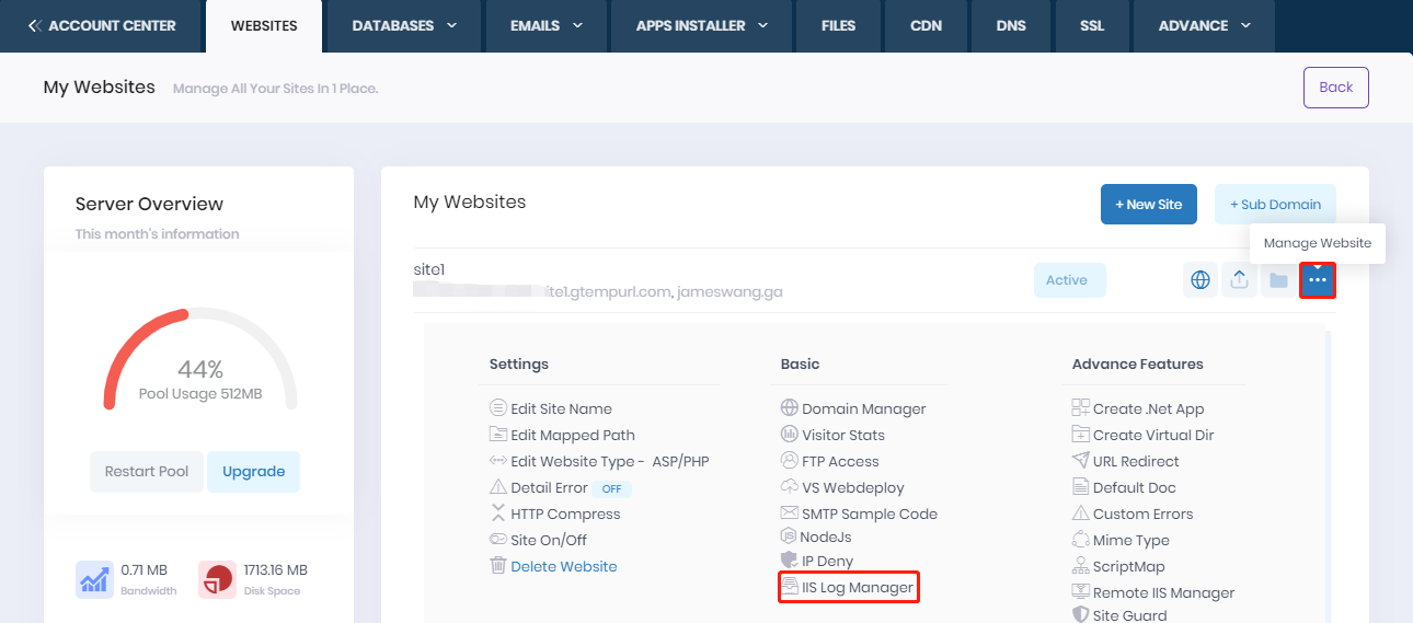 Do you offer IIS Raw Logs? - myASP.NET