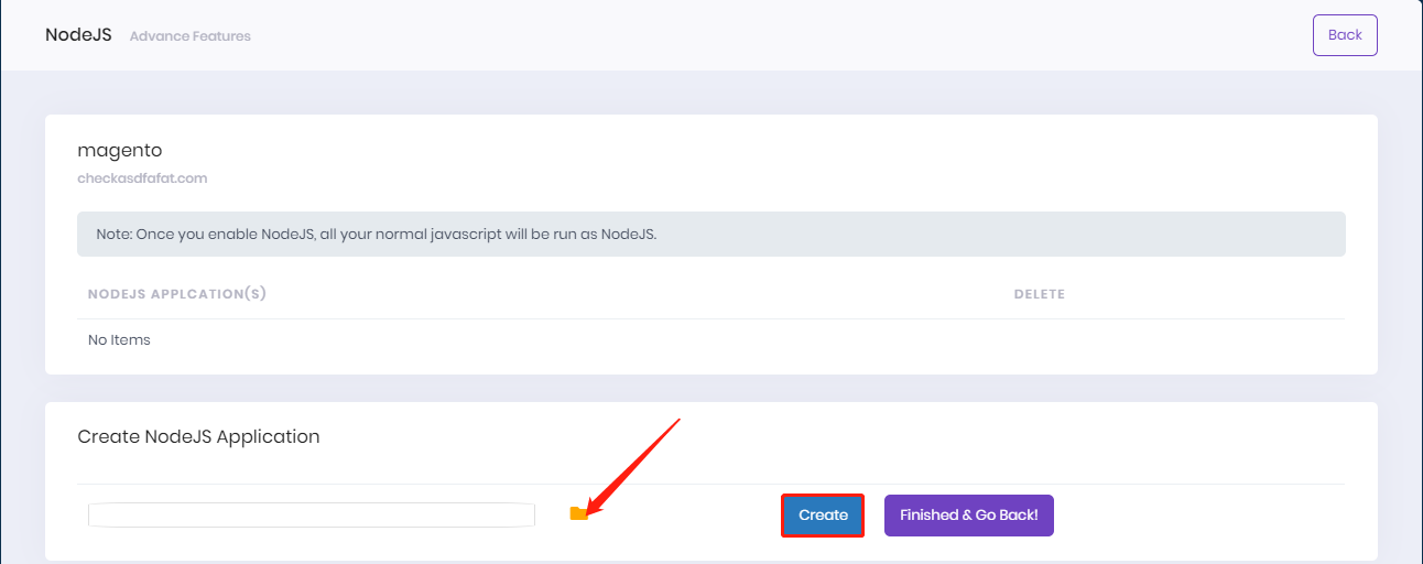 How To Enable Nodejs To Certain Folders From Your Hosting Account