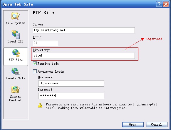 Deploying a Visual Studio 2010 Web Site Project to Our web Server using FTP