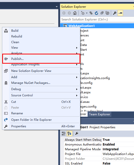 How to use FTP to publish application via Visual Studio 2015?