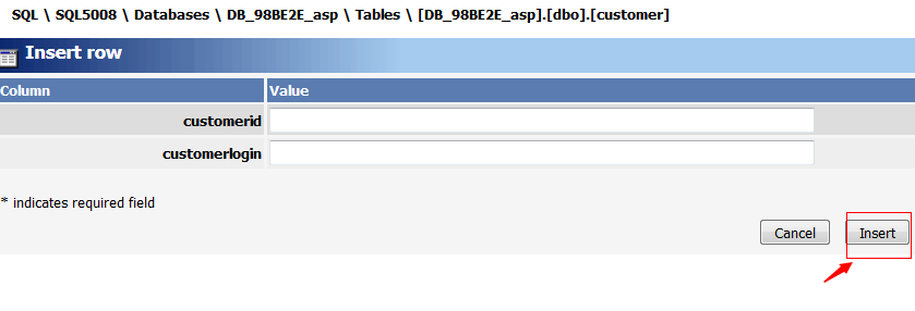 How Could I Add Rowsrecords To The Tables Through Webbase Ms Sql Server Manager